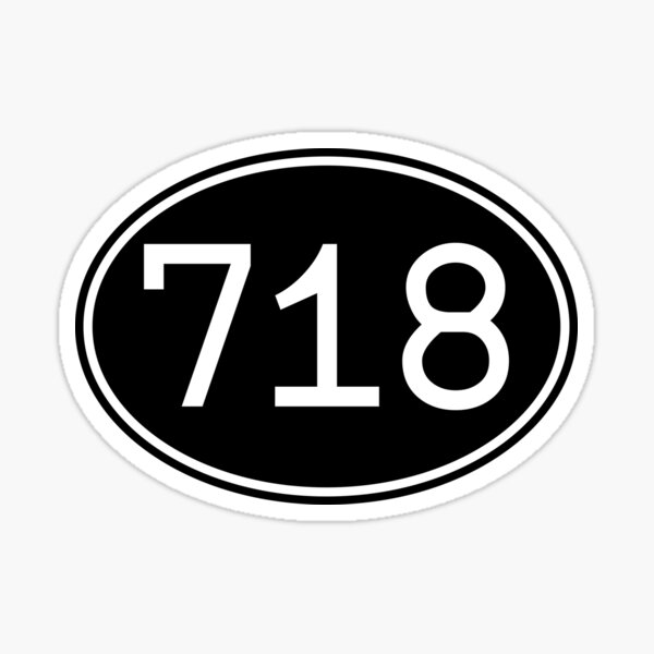 "Area Code 718" Sticker for Sale by smashtransit | Redbubble