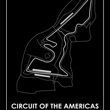"Austin COTA - USA Track Map (WHITE)" Poster for Sale by andreanastasio ...