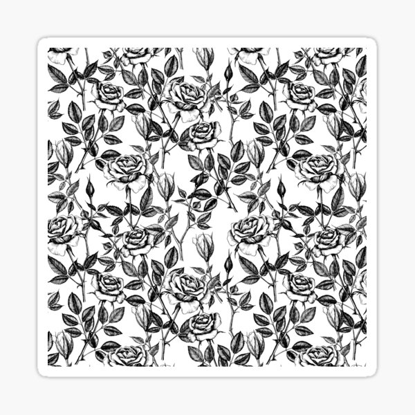 "Roses drawing" Sticker for Sale by katerinamk | Redbubble