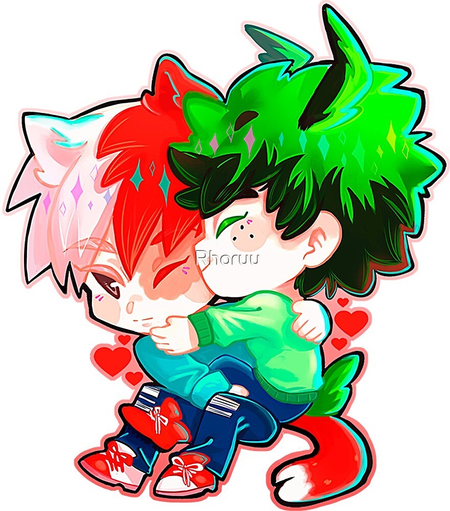 "Dog Todoroki & Bunny Deku " by Rhoruu | Redbubble