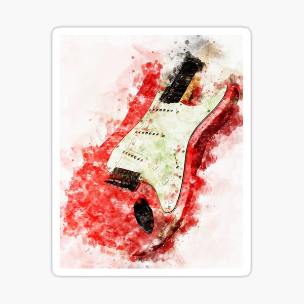 "Electric Guitar - 02" Sticker by ErianAndre | Redbubble