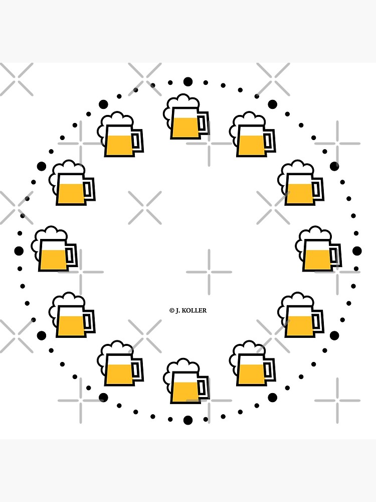 "Beer Clock (Beer Time / Beer Hour / Watch)" Clock for Sale by ...