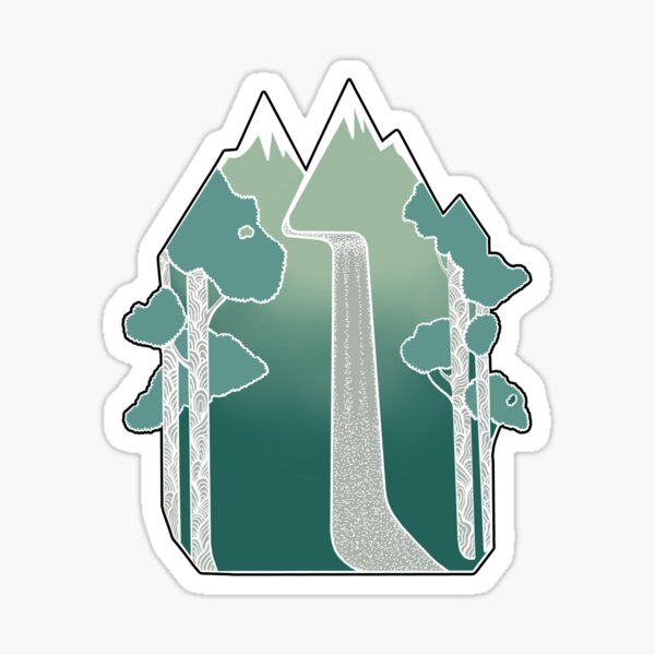 "Peaks" Sticker for Sale by Elenanaylor | Redbubble