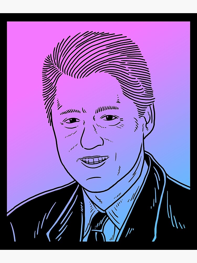 "Bill Clinton Vaporwave Pastel Goth Aesthetic" Poster for Sale by ...