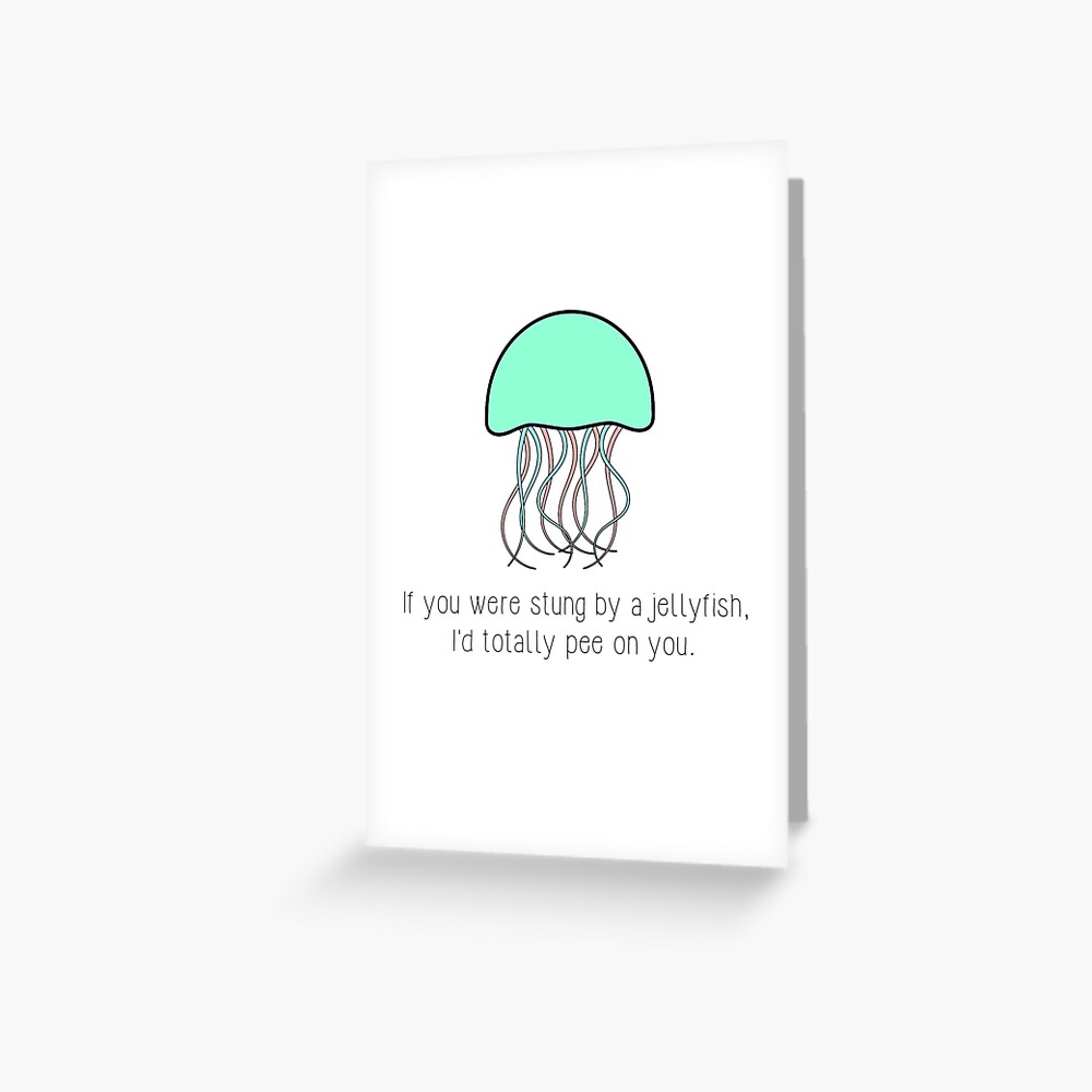 "Funny jellyfish card, adult humor best friend funny greeting card ...