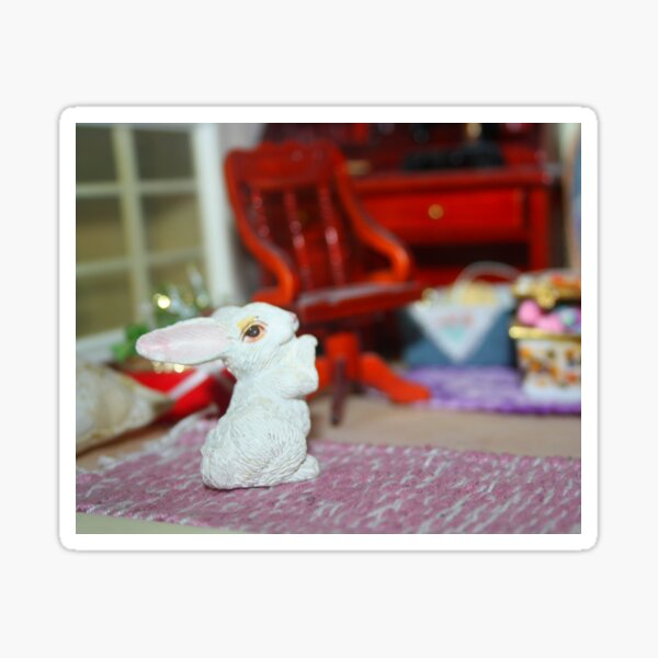 "Magic White Rabbit " Sticker for Sale by fairychamber | Redbubble