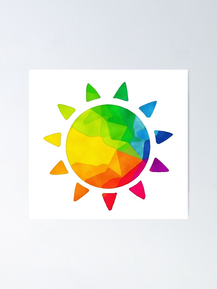 "Rainbow Sun" Poster for Sale by candley | Redbubble