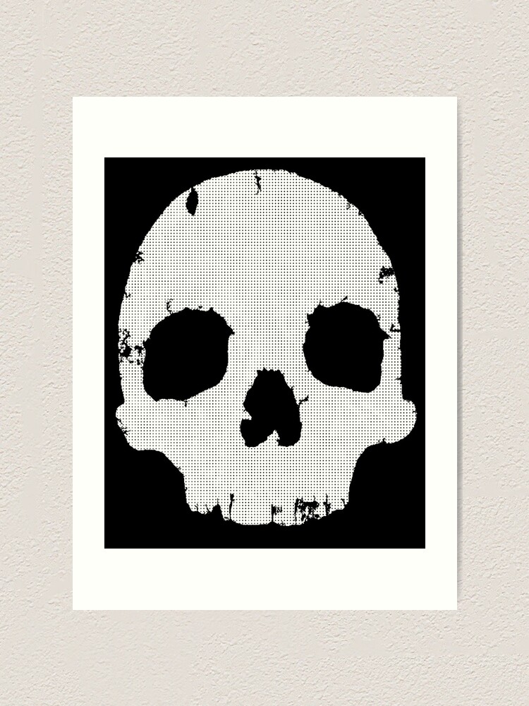 "Dot Matrix Skull" Art Print for Sale by Langadune | Redbubble