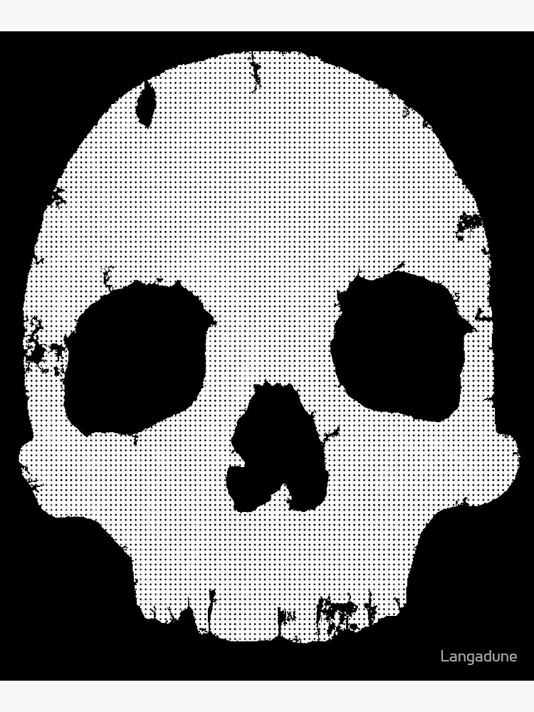 "Dot Matrix Skull" Art Print for Sale by Langadune | Redbubble