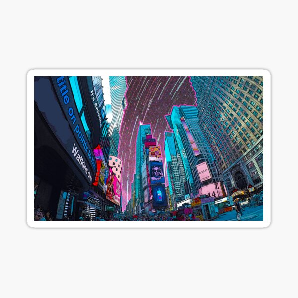 "Times Square Stars" Sticker for Sale by devinswy | Redbubble