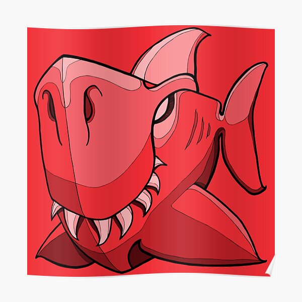 "Shark - Cherry Tomato Red" Poster by bignose1977 | Redbubble