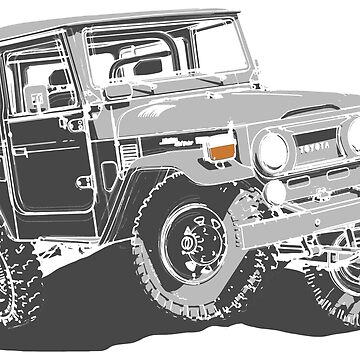 "FJ40 FLEX" Essential T-Shirt for Sale by squinteastwood | Redbubble