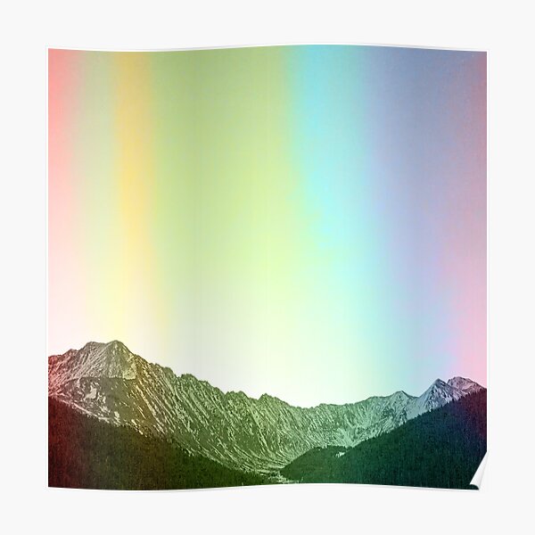 "Rainbow Ridge Snow Capped Mountain Range // Picture of Rainbow Colors ...