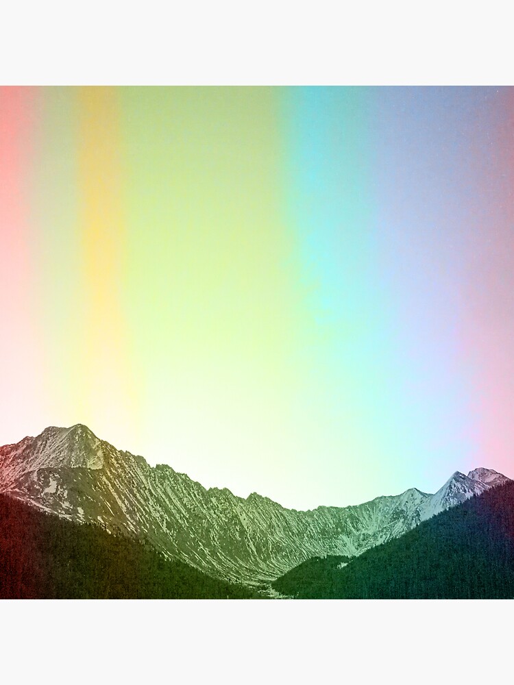 "Rainbow Ridge Snow Capped Mountain Range // Picture of Rainbow Colors ...