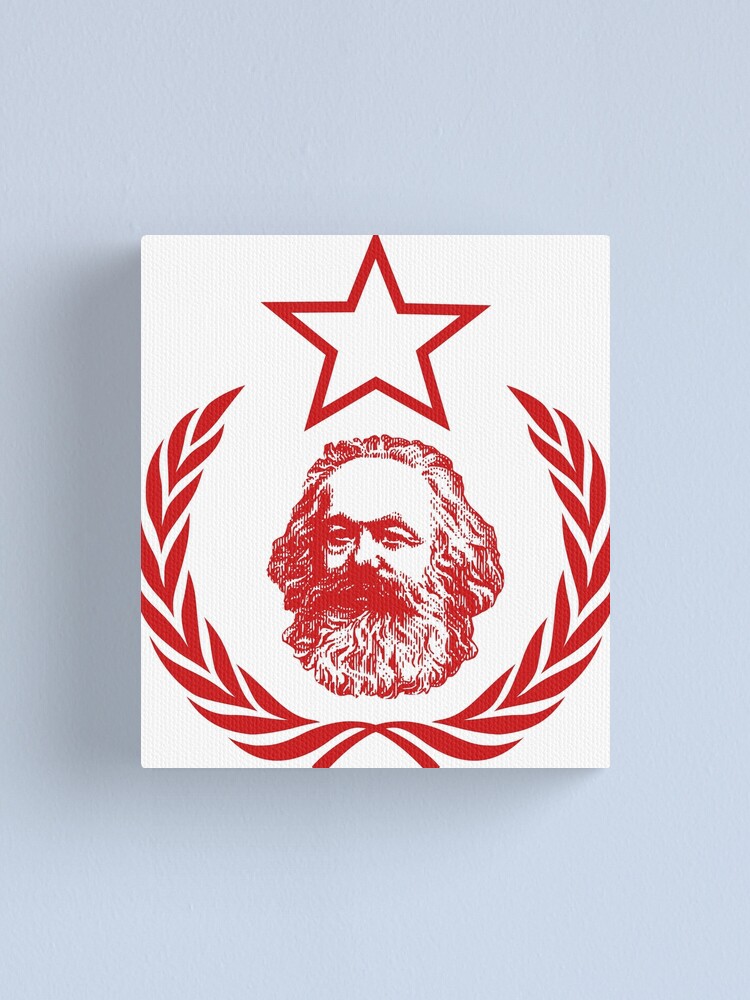 "Communist Flag Karl Marx" Canvas Print by Chocodole | Redbubble