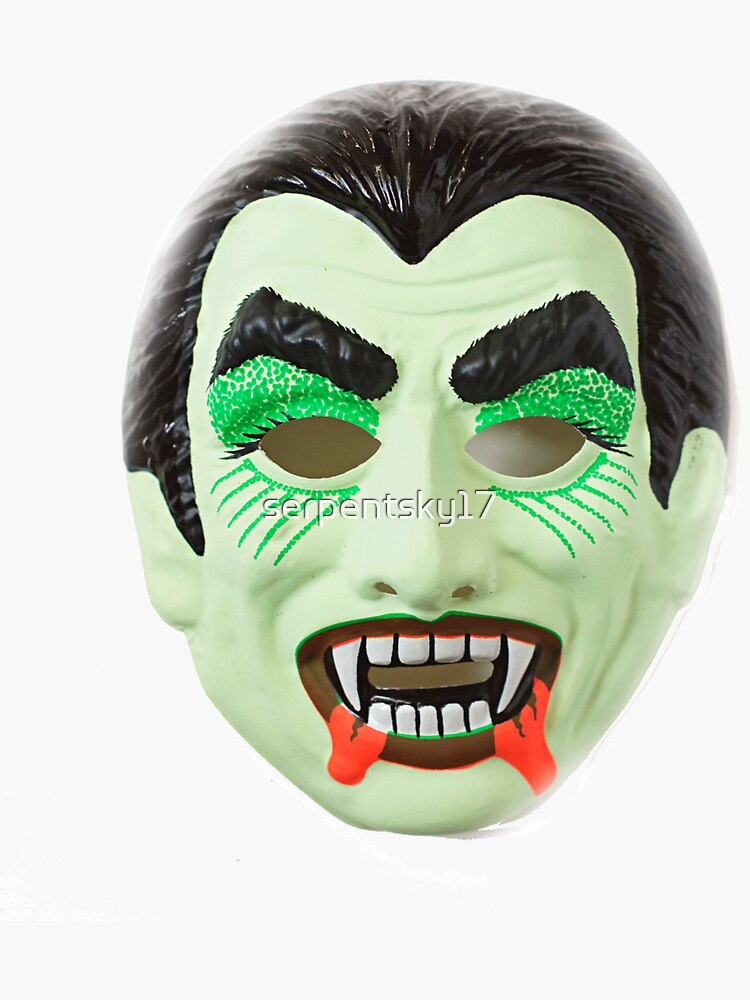 "Scary Vampire Mask - 3D Effect" Sticker for Sale by serpentsky17 ...