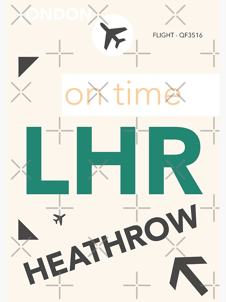 "Heathrow London LHR sticker" Poster for Sale by Aviators | Redbubble