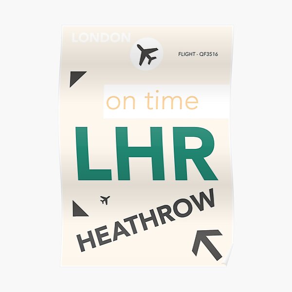 "Heathrow London LHR sticker" Poster for Sale by Aviators | Redbubble