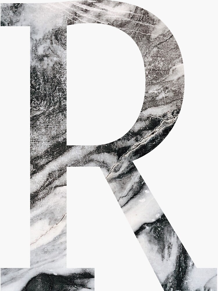 "The marble letter R" Sticker by Sa-be | Redbubble