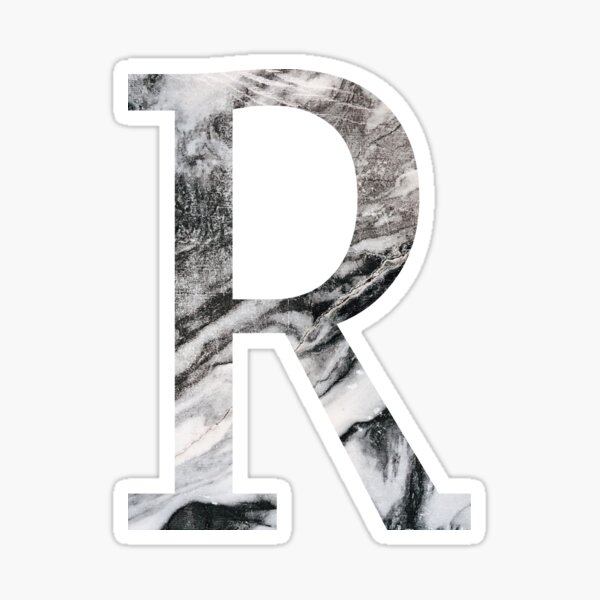 "The marble letter R" Sticker by Sa-be | Redbubble