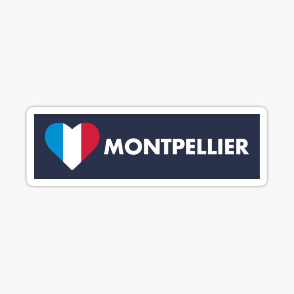 "Montpellier France Flag Heart" Sticker for Sale by lukassfr | Redbubble