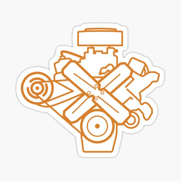 "273 Commando - Engine Outline" Sticker by jepegdesign | Redbubble