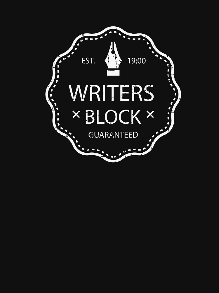 "Writers Block - Distressed Text" T-shirt for Sale by jacoolda ...