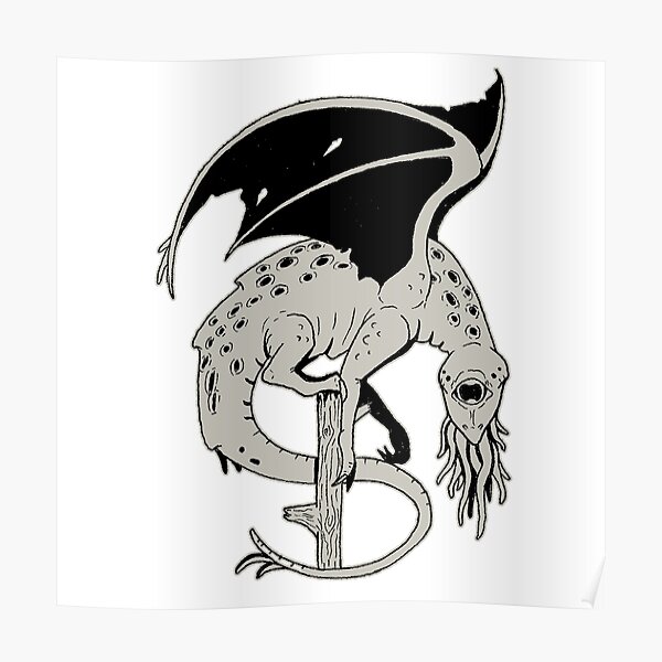 "Cryptid Series- Snallygaster" Poster by Arcana-Attire | Redbubble