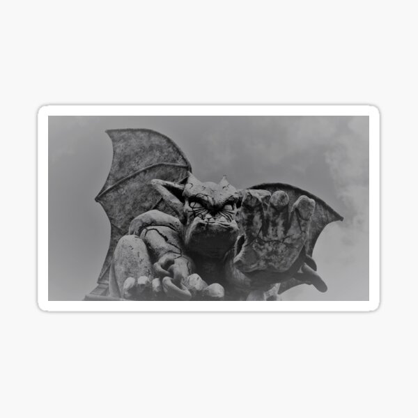 "The Watchful Gargoyle" Sticker by DonnaM | Redbubble