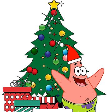 "Patrick Star Around The Christmas Tree Spongebob" Poster for Sale by ...