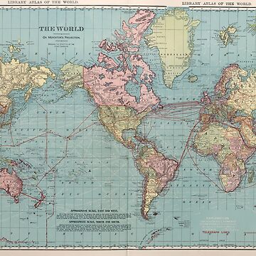 "Vintage Map of The World (1912)" A-Line Dress for Sale by BravuraMedia ...