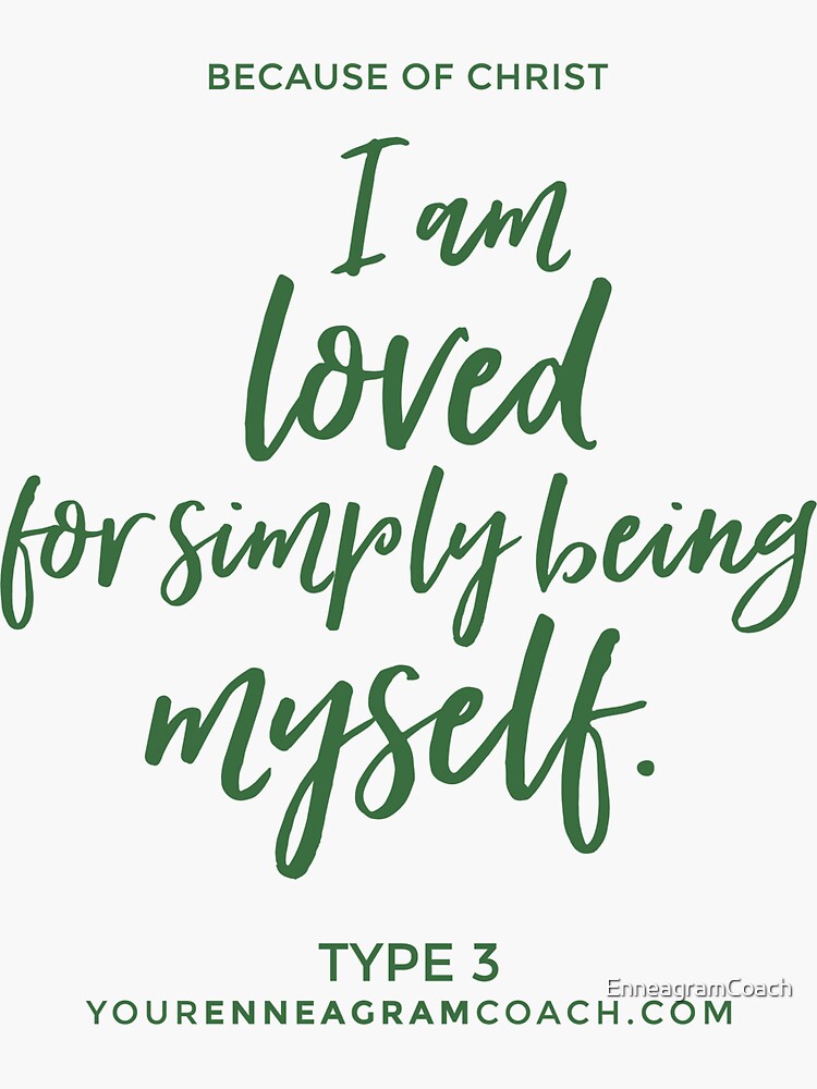 "Enneagram Type 3 - Core Longing" Sticker for Sale by EnneagramCoach ...