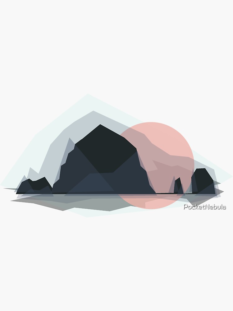 "Haystack Rock III" Sticker for Sale by PocketNebula | Redbubble