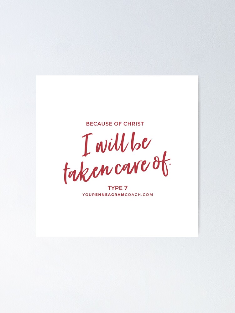 "Enneagram Type 7 - Core Longing" Poster for Sale by EnneagramCoach ...