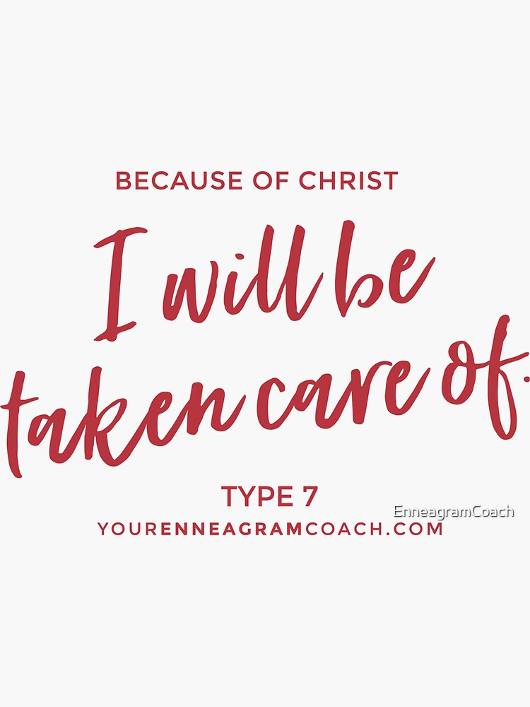 "Enneagram Type 7 - Core Longing" Sticker for Sale by EnneagramCoach ...