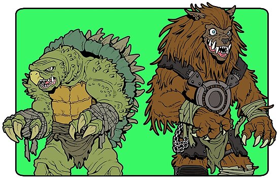 "tokka and rahzar" Poster by nutellabeard | Redbubble