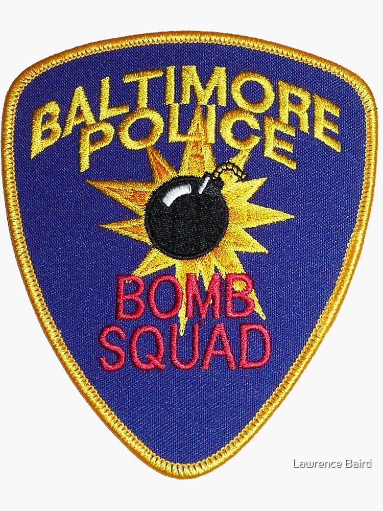 "Baltimore Bomb Squad" Sticker for Sale by Lawrence Baird | Redbubble