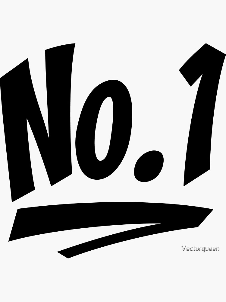 "Number one" Sticker for Sale by Vectorqueen | Redbubble