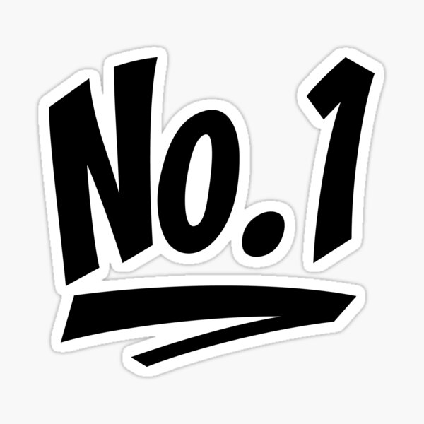 "Number one" Sticker for Sale by Vectorqueen | Redbubble
