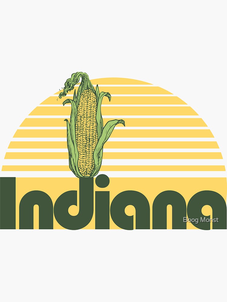 "Indiana Corn" Sticker for Sale by BubbSnugg LC | Redbubble