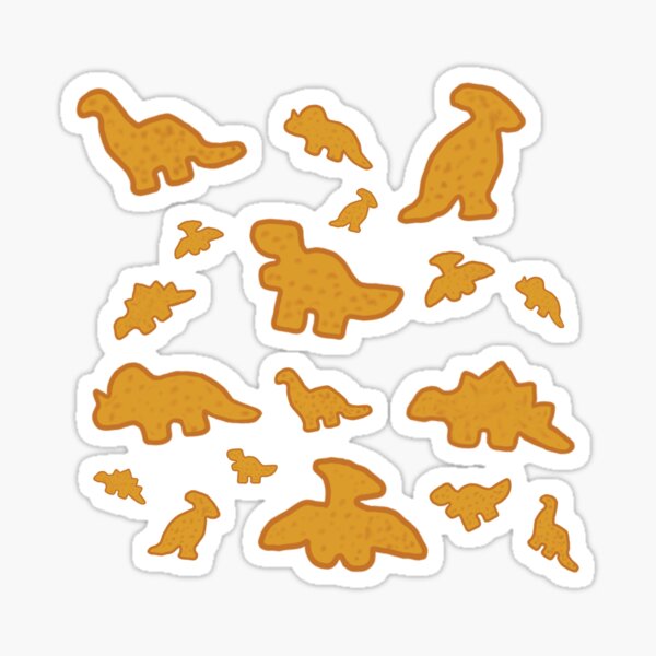 Dino Chicken Nuggets Stickers | Redbubble