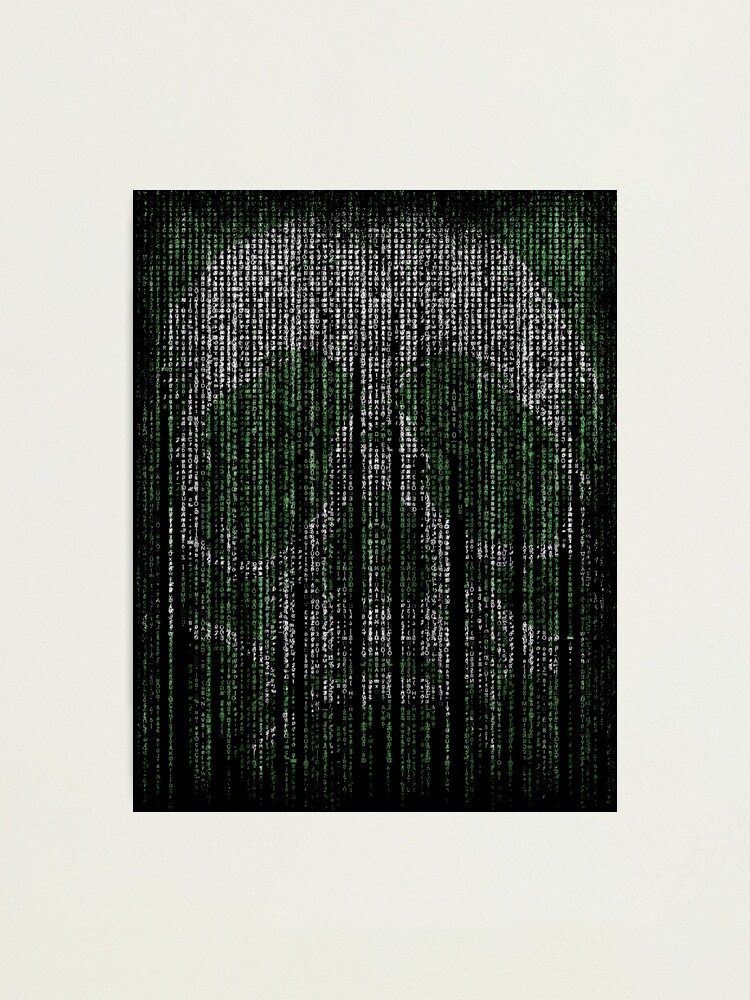 Lámina fotográfica for Sale con la obra «Código ASCII Matrix Skull» de ...