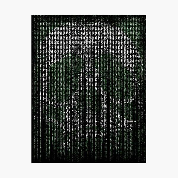 Lámina fotográfica for Sale con la obra «Código ASCII Matrix Skull» de ...
