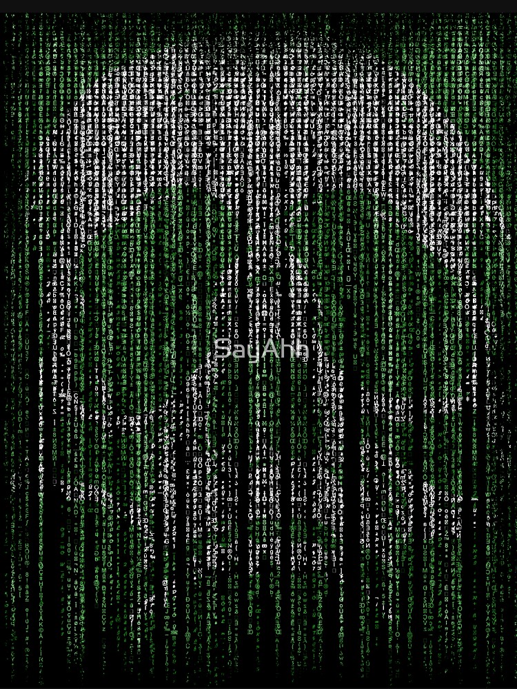 "ASCII code Matrix Skull" T-shirt for Sale by SayAhh | Redbubble ...