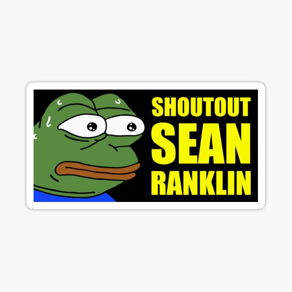 "Shout-Out, Sean Ranklin" Sticker by JoshEdgar | Redbubble