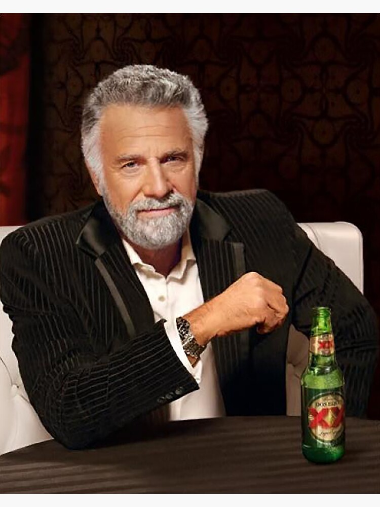 "The Most Interesting Man in the World" Sticker by FlashmanBiscuit ...