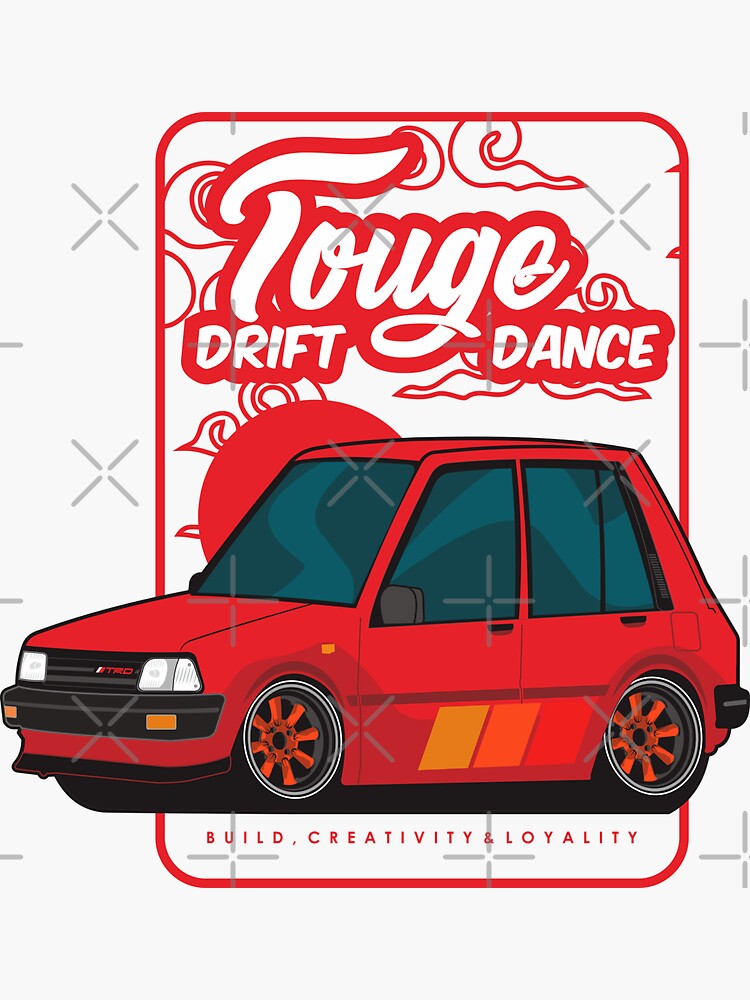 "EP71 Toyota Starlet Red Yankee" Sticker by 154avenue | Redbubble