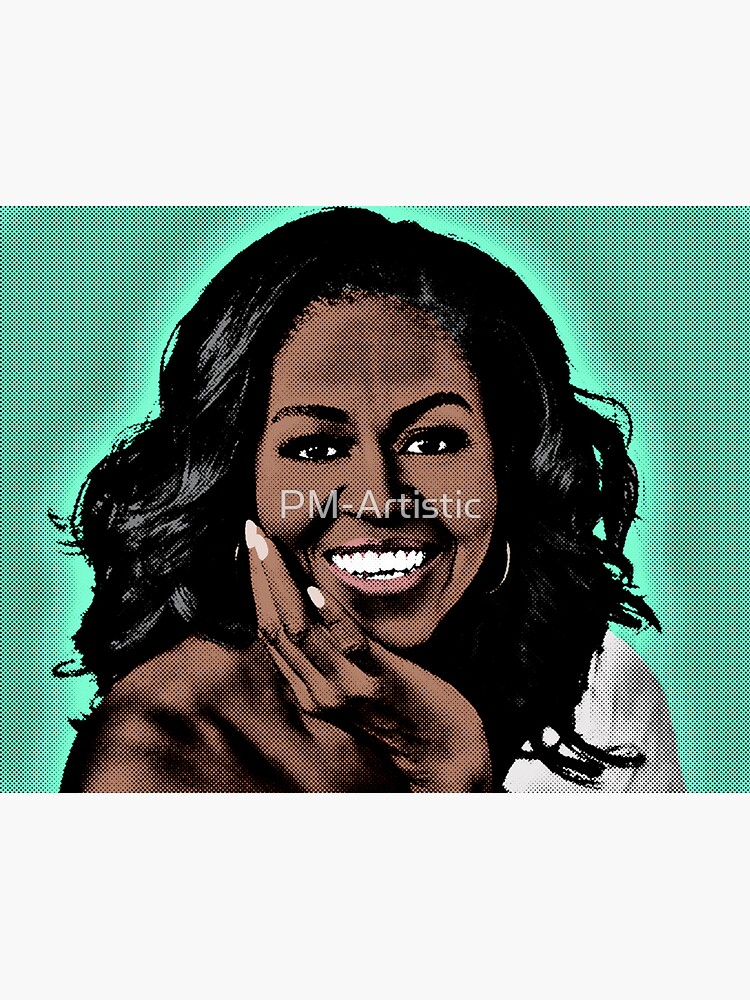 "Pop Art illustration of Michelle Obama" Sticker for Sale by PM ...