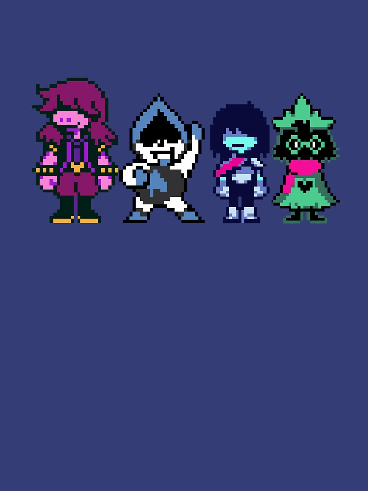 "DELTARUNE - MAIN CHARACTERS ( SUZIE, LANCER, KRISS & RASIEL )" T-shirt ...
