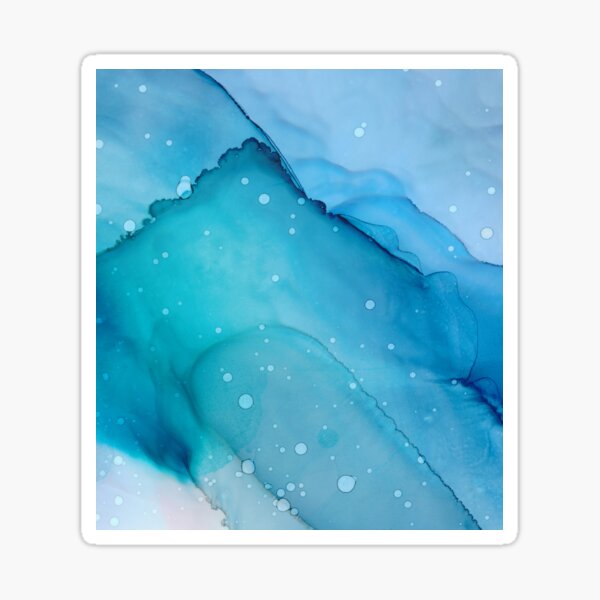 "Ocean Breeze fluid Abstract Painting" Sticker for Sale by Bunnyfuncake ...